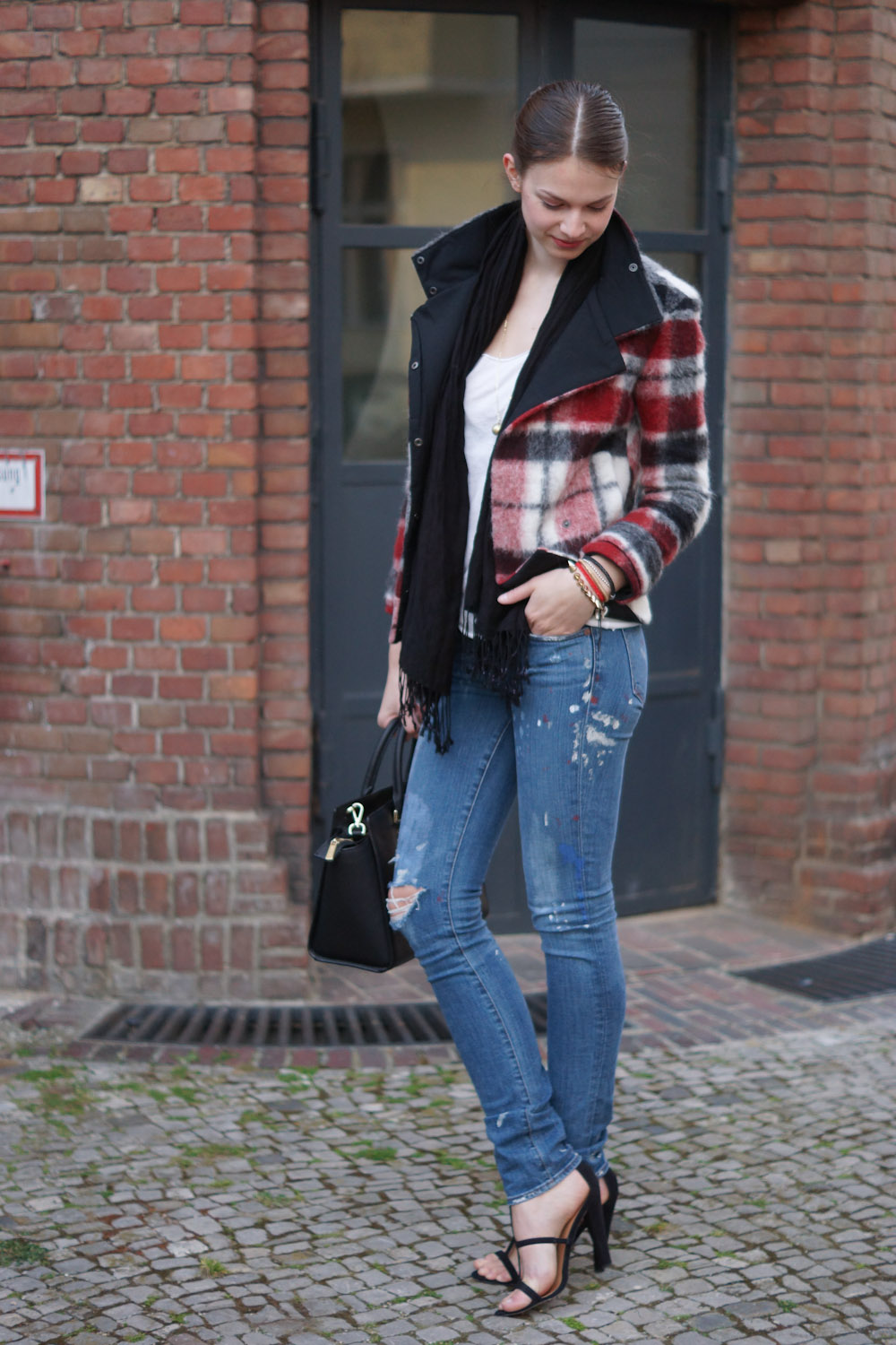 Jeans with splashes of colour