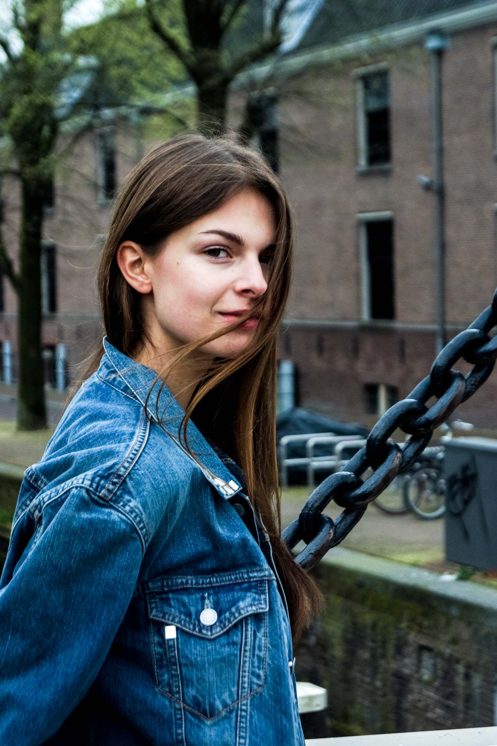 Amsterdam Outfit #3 - Denim Jacket and Striped Shirt