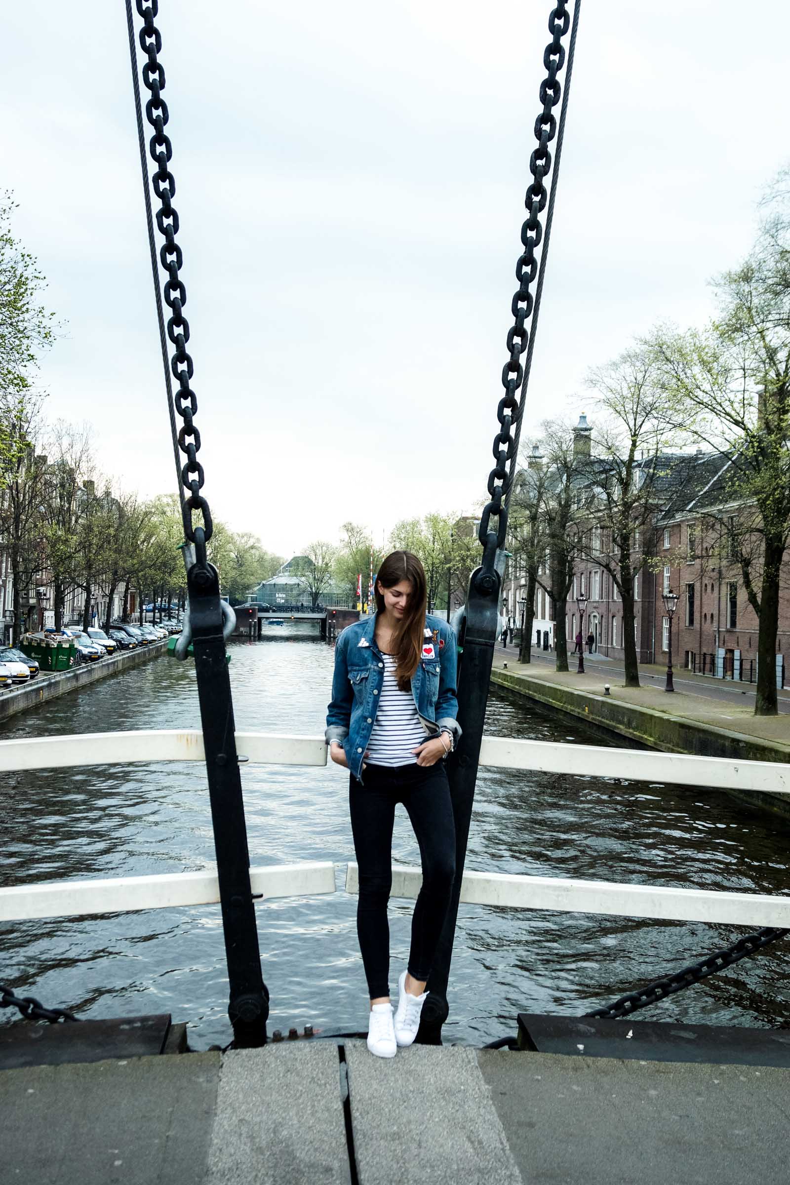 Amsterdam Outfit #3 - Denim Jacket and Striped Shirt