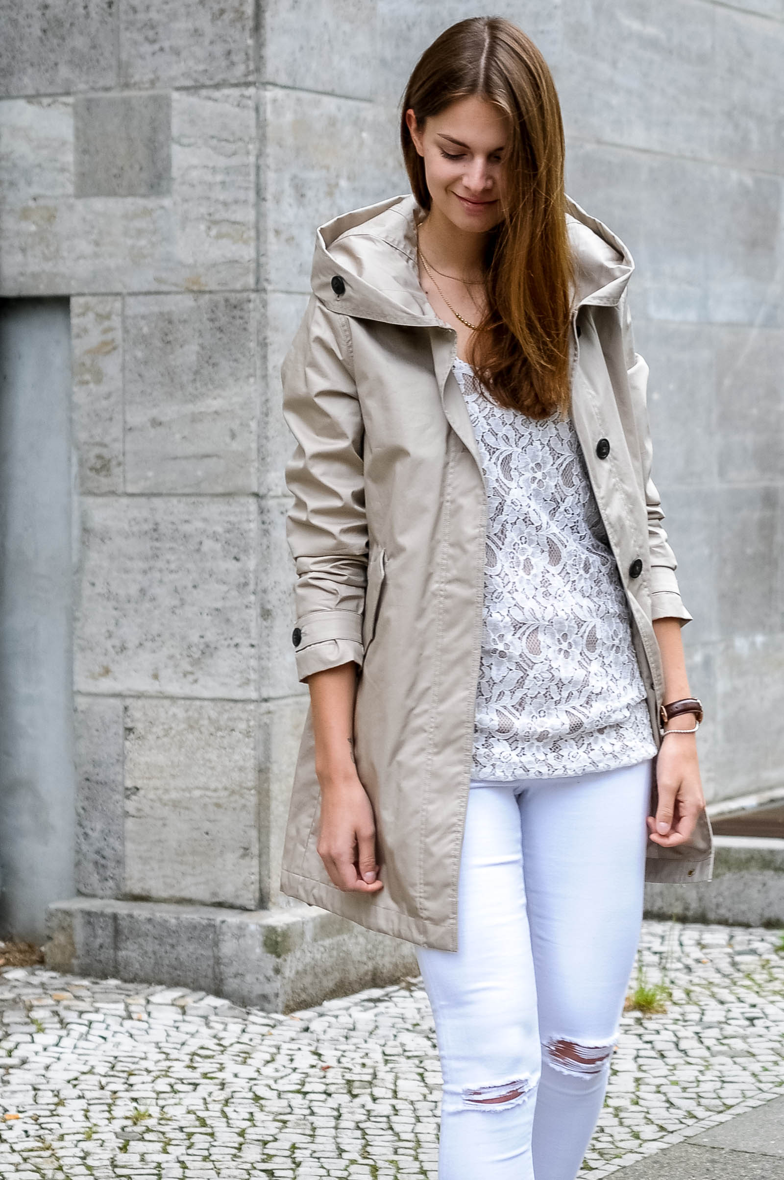 The beige Woolrich Parka, an Iconic Piece