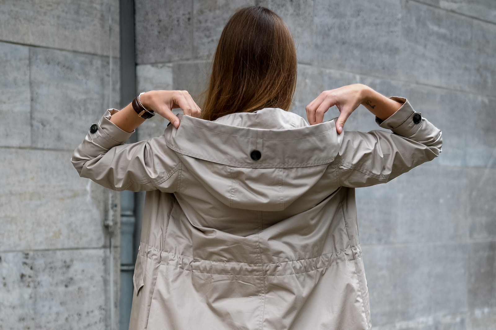 The beige Woolrich Parka, an Iconic Piece