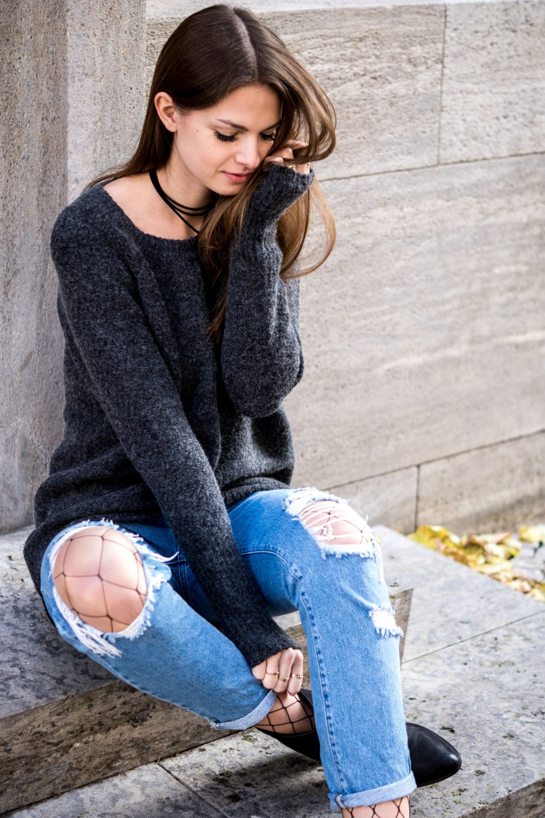 Denim x Fishnet || How to wear fishnet tights in 2016