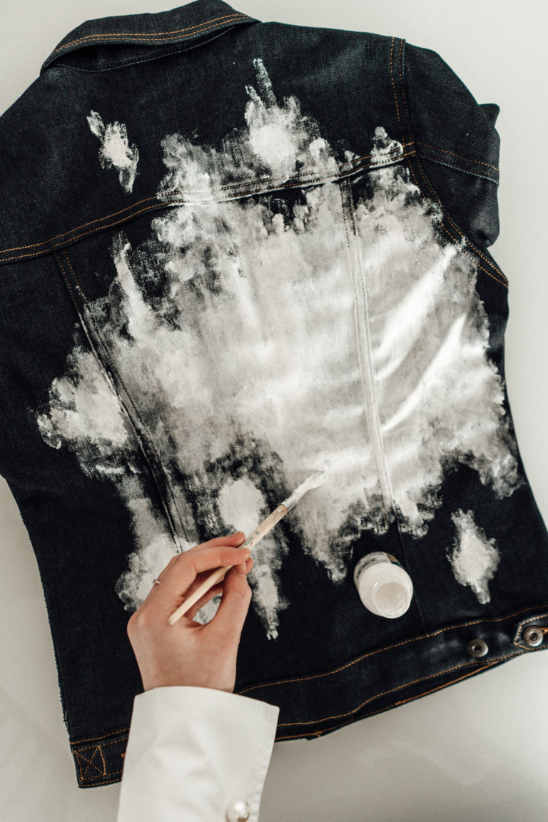 Denim DIY with a pair of raw denim jeans and a denim jacket